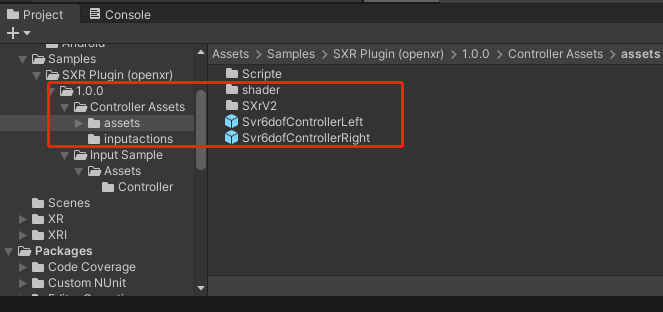Gamepad Input Interaction Demo | SXR Plugin(openxr) documentation