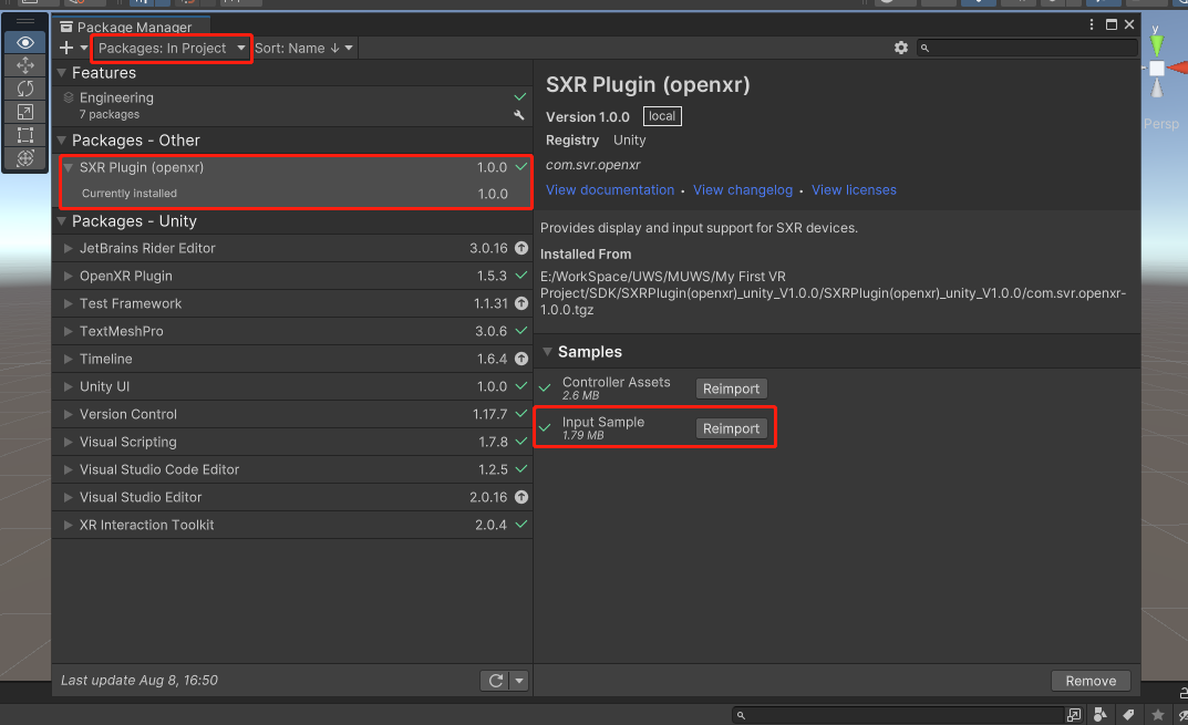 Gamepad Input Interaction Demo | SXR Plugin(openxr) documentation