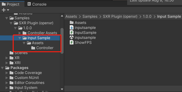 Gamepad Input Interaction Demo | SXR Plugin(openxr) documentation